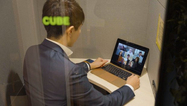 Office Space on a Train Platform - Japan's New Working Style - Japan ...