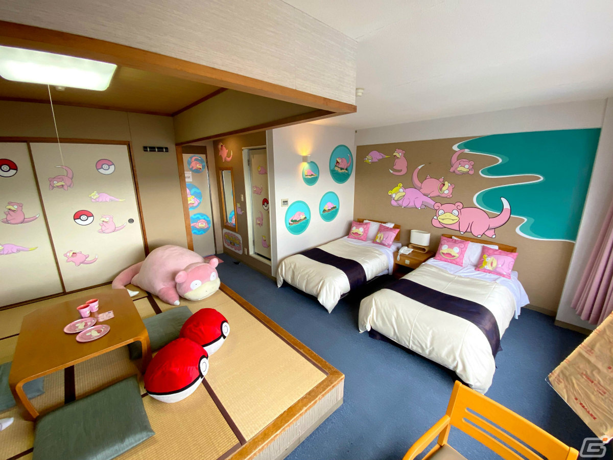 Take It Easy in New Slowpoke-Themed Pokémon Hotel Rooms